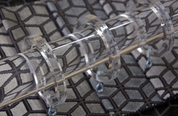 60mm Diameter Perspex Pole with rings